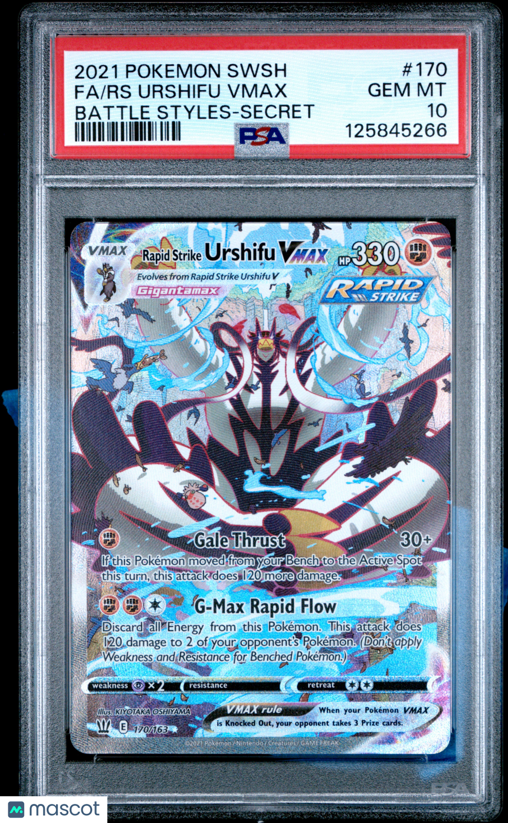 2021 Pokemon Sword & Shield Battle Styles RS Urshifu VMAX #170 Fa Batt ...